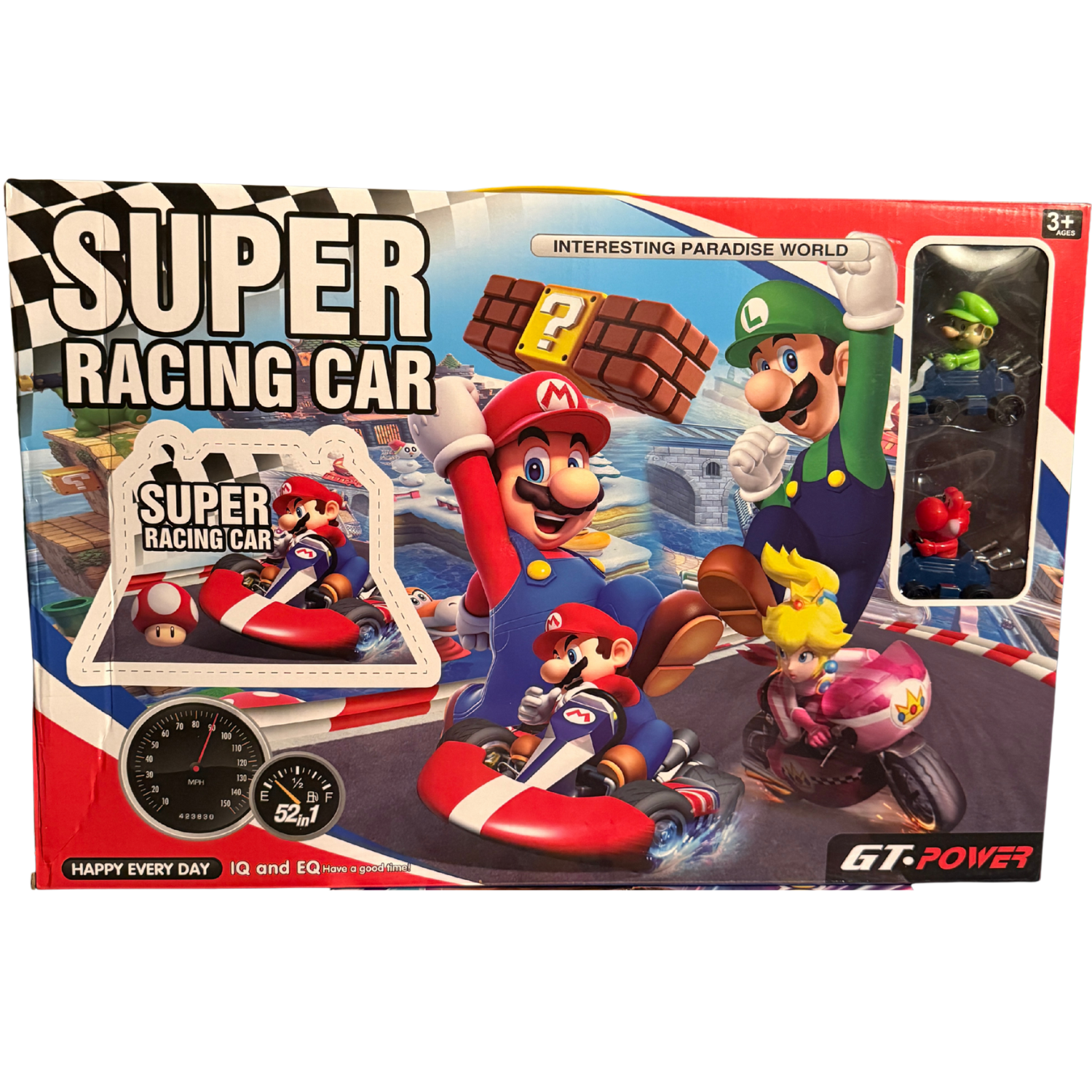 Super Mario Racing Car Track Playset – Multi-Level Action Race - layajoy